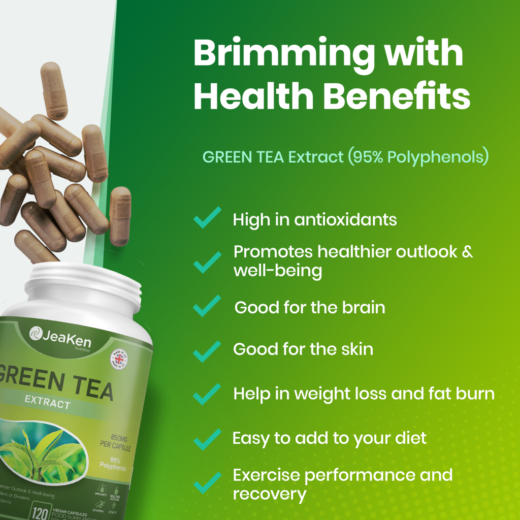 Green Tea Capsules – 850mg - JeaKen