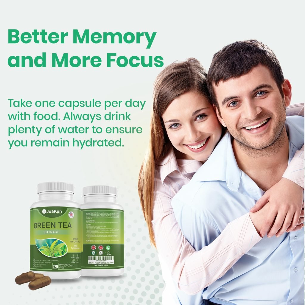 Green Tea Capsules – 850mg - JeaKen